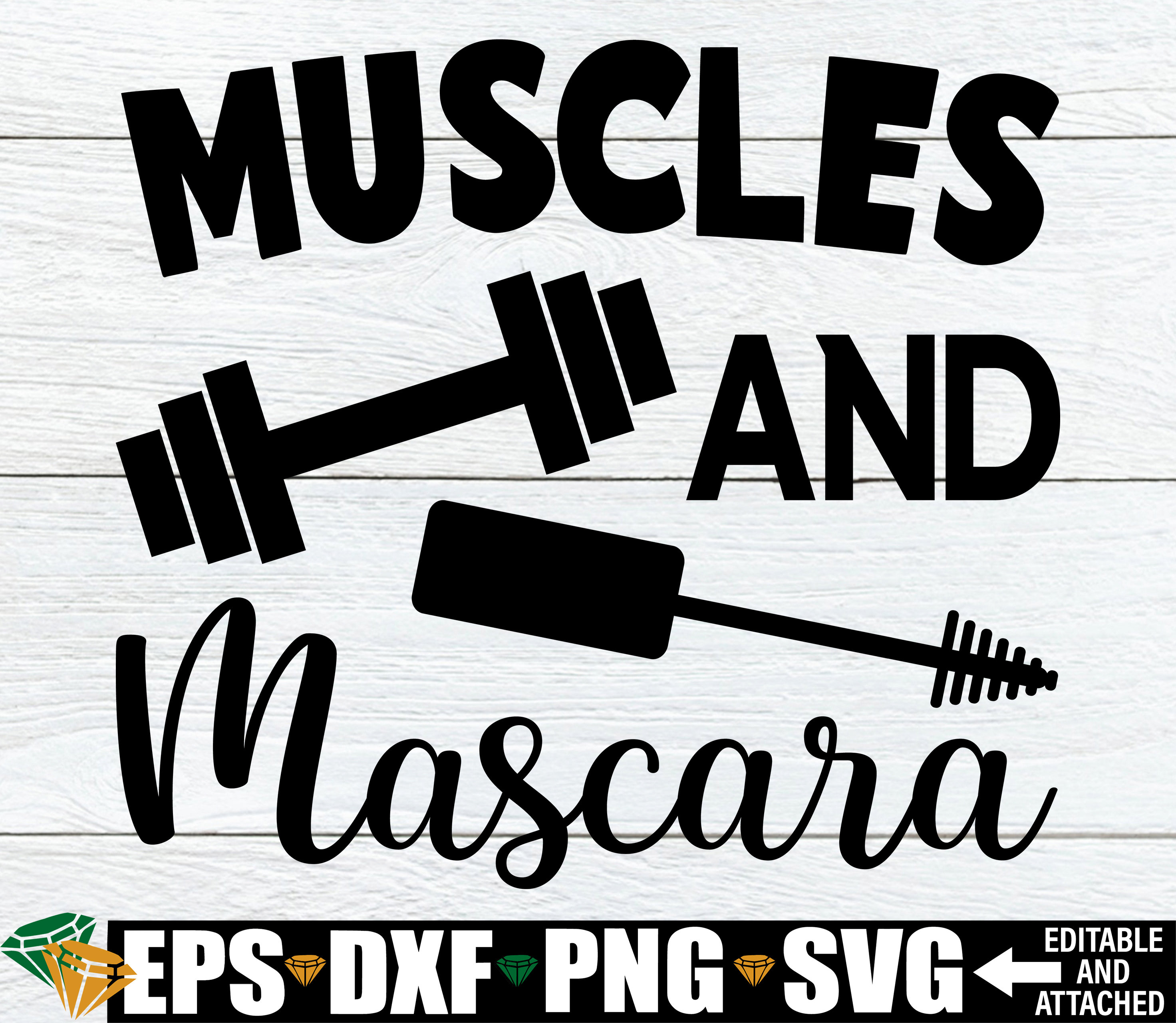 Muscles And Mascara Logo Muscle And Mascara Etsy