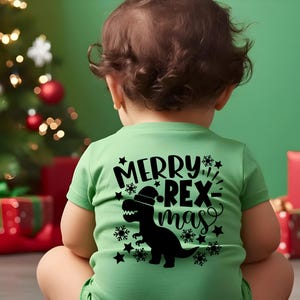 Merry Rexmas, Merry Rex-mas Svg, Funny Kids Dinosaur Christmas Shirt ...