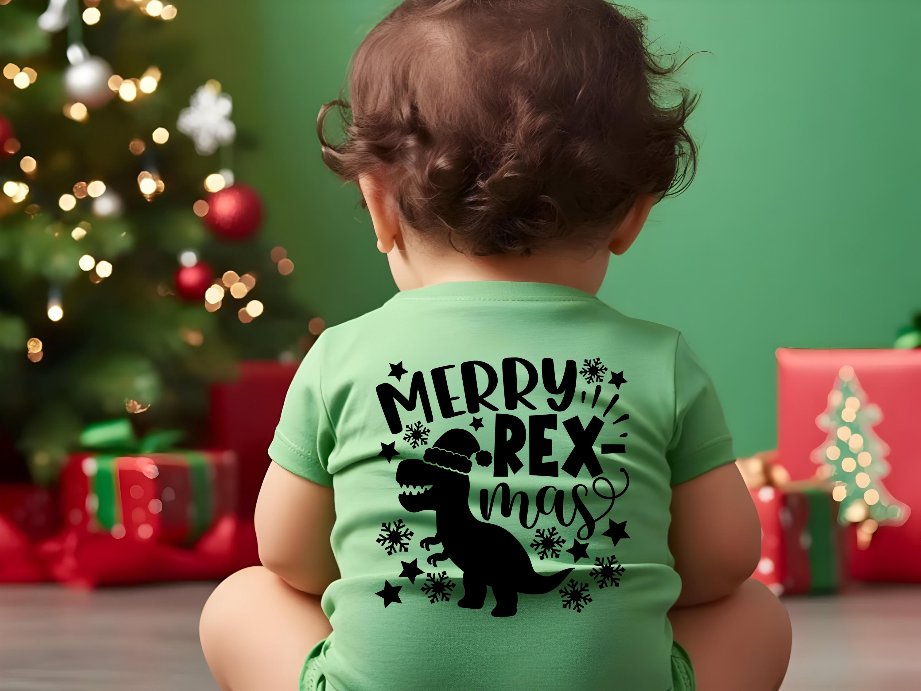Merry Rexmas, Merry Rex-mas Svg, Funny Kids Dinosaur Christmas Shirt ...