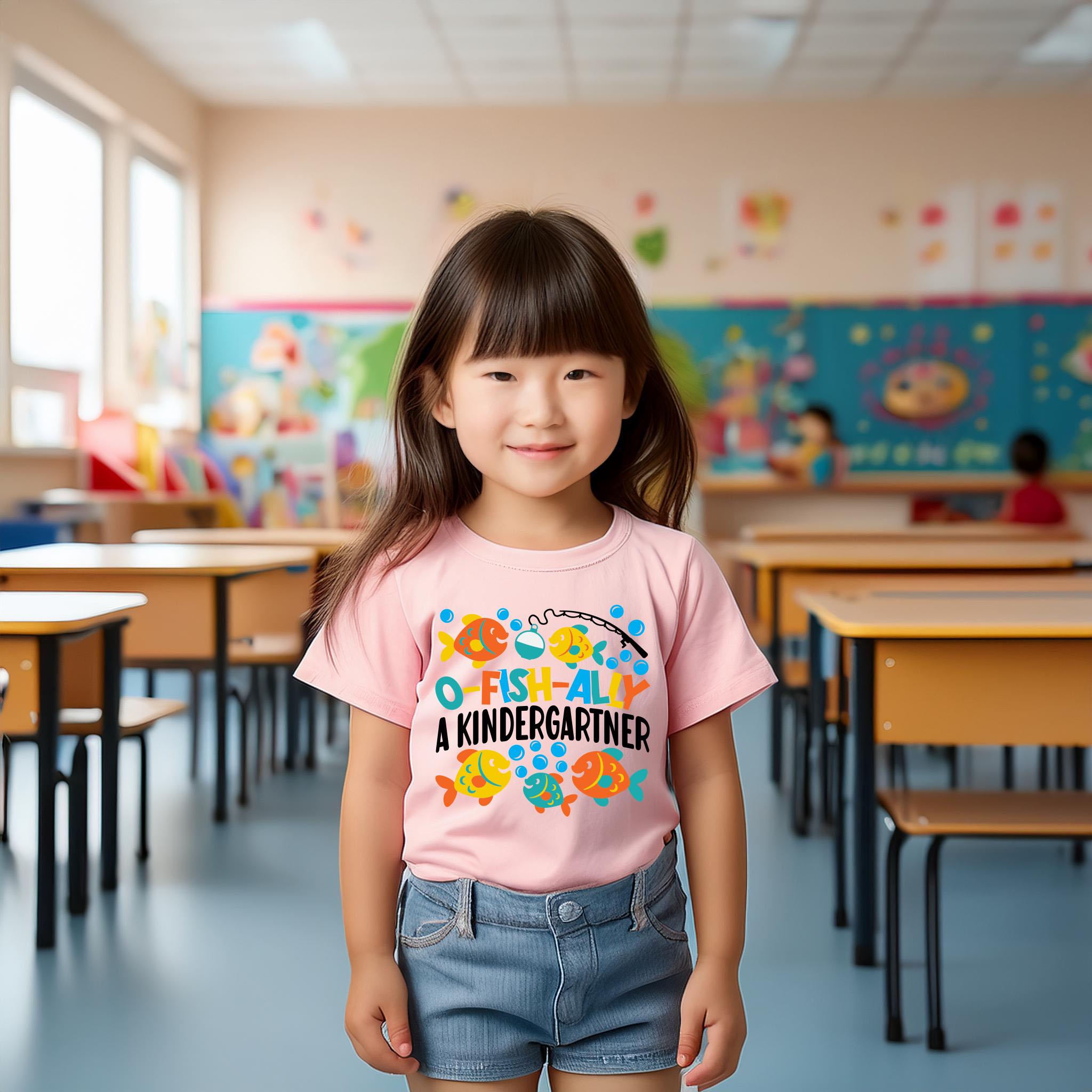 Kindergarten Svg Png, O-fish-ally A Kindergartner PNG SVG, Funny Back ...