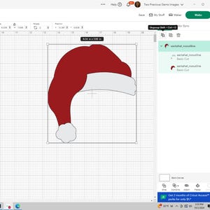 Santa Hat Svg, Christmas SVG File for Cutting Machine, Santa's Hat ...