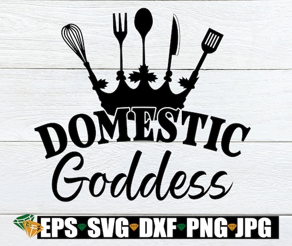 Domestic Goddess. Utensil Crown. Queen of the Kitchen. Cut | Etsy