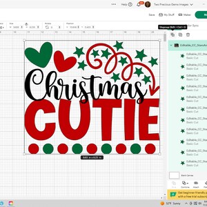 Christmas Cutie Svg Png, Girls Christmas Shirt Svg Png, Girls Christmas ...
