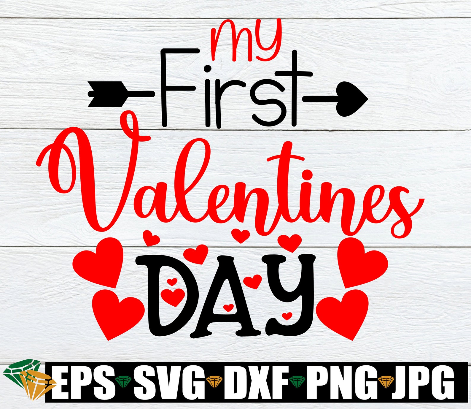 My First Valentine's Day My 1st Valentines Day 1st - Etsy