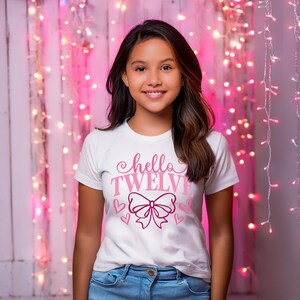 Hello Twelve, Girl 12th Birthday Svg Cut File, Girls 12th Birthday ...