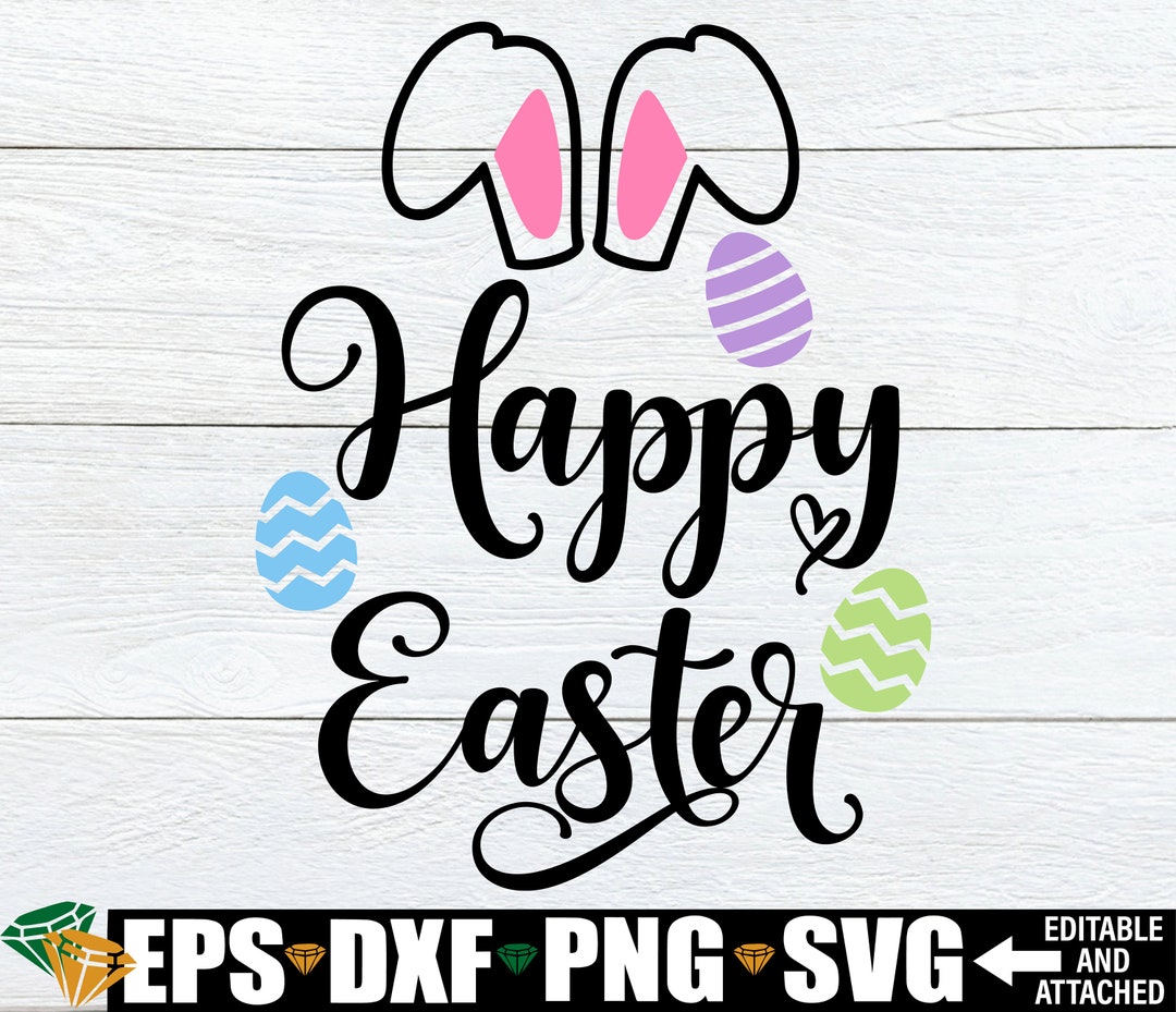 Happy Easter Svg, Kids Easter Svg, Easter Bucket Vinyl Decal Cut File ...