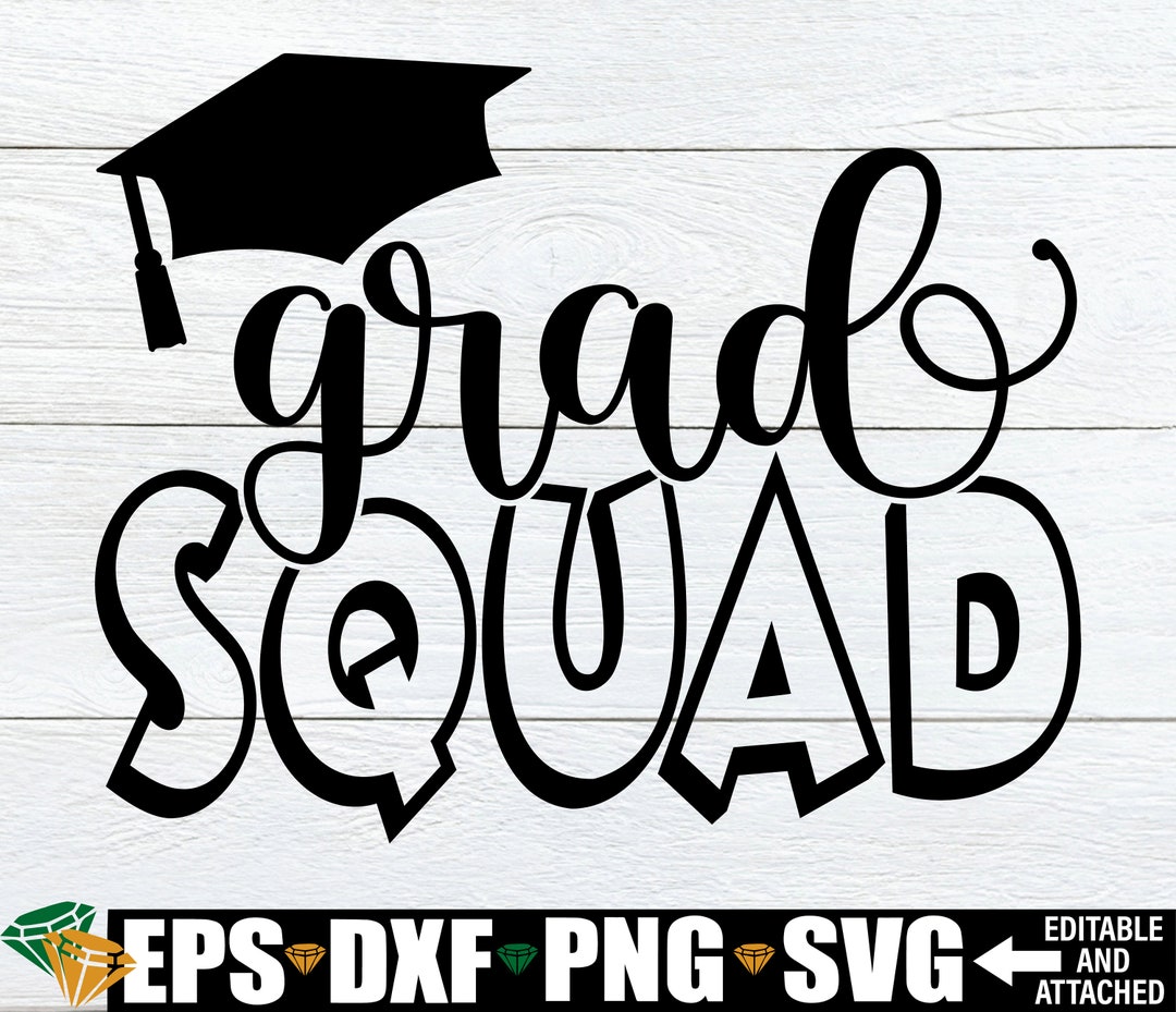 Grad Squad Svg, Kindergarten Graduation Svg, Pre-k Graduation Svg ...