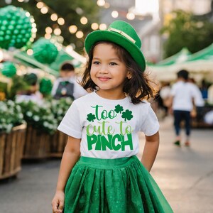 Too Cute to Pinch, St. Patrick's Day Svg, Kids St. Patrick's Day Svg ...
