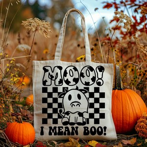 Moo I Mean Boo, Funny Halloween Svg, Kids Halloween Shirt Svg Png ...