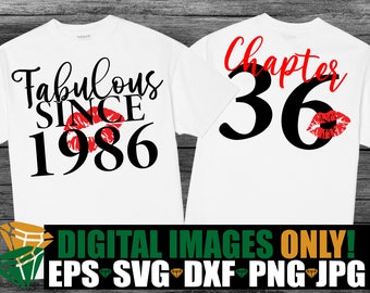 36th Birthday Svg | Etsy