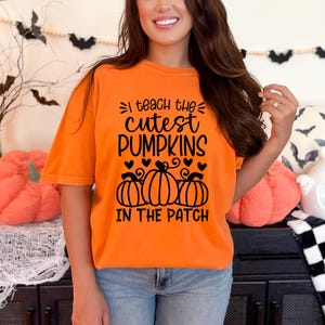 I Teach the Cutest Pumpkins in the Patch Svg, Halloween Teacher Svg ...