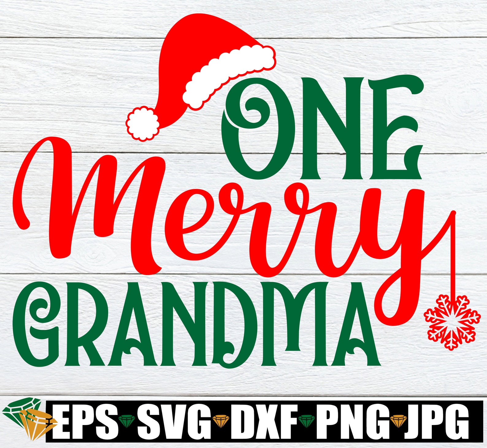 One Merry Grandma, Christmas SVG, Grandma SVG, Christmas Grandma SVG, One Merry Grandma Svg ...