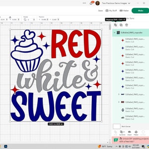 4th of July Svg, Red White and Sweet, Girls 4th of July Svg Png, Girls ...