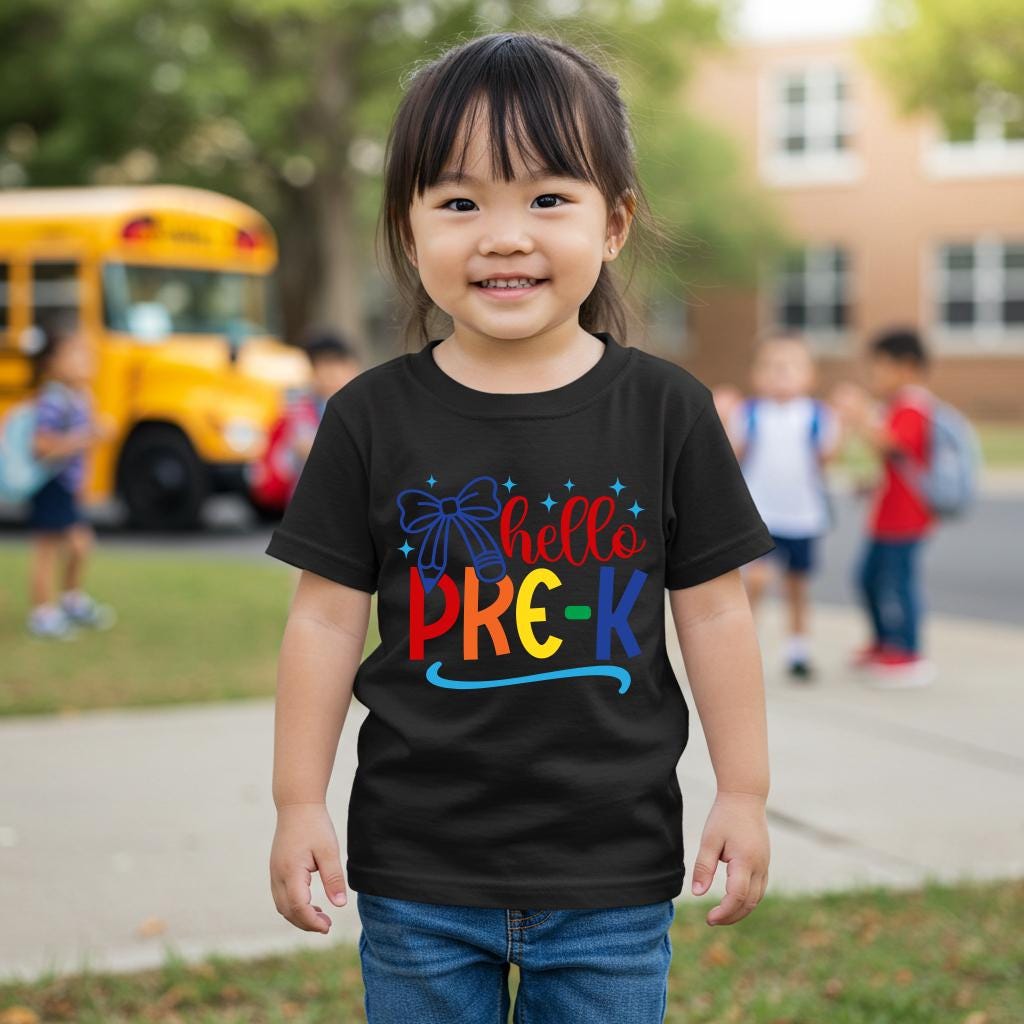 Hello Pre-k Svg, Pre-k Svg, Preschool Shirt Iron on PNG, First Day of ...