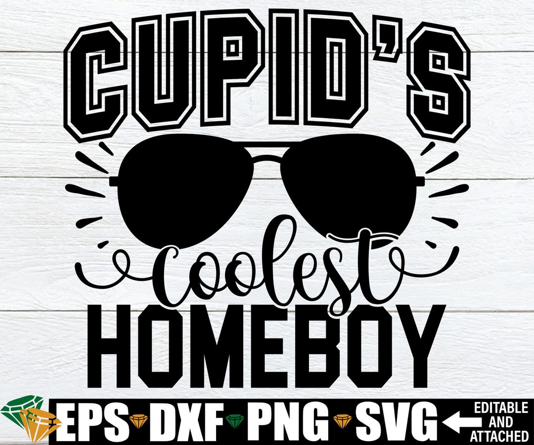 Cupids Coolest Homeboy Svg Png, Boy Valentine's Day Svg Png, Boys ...