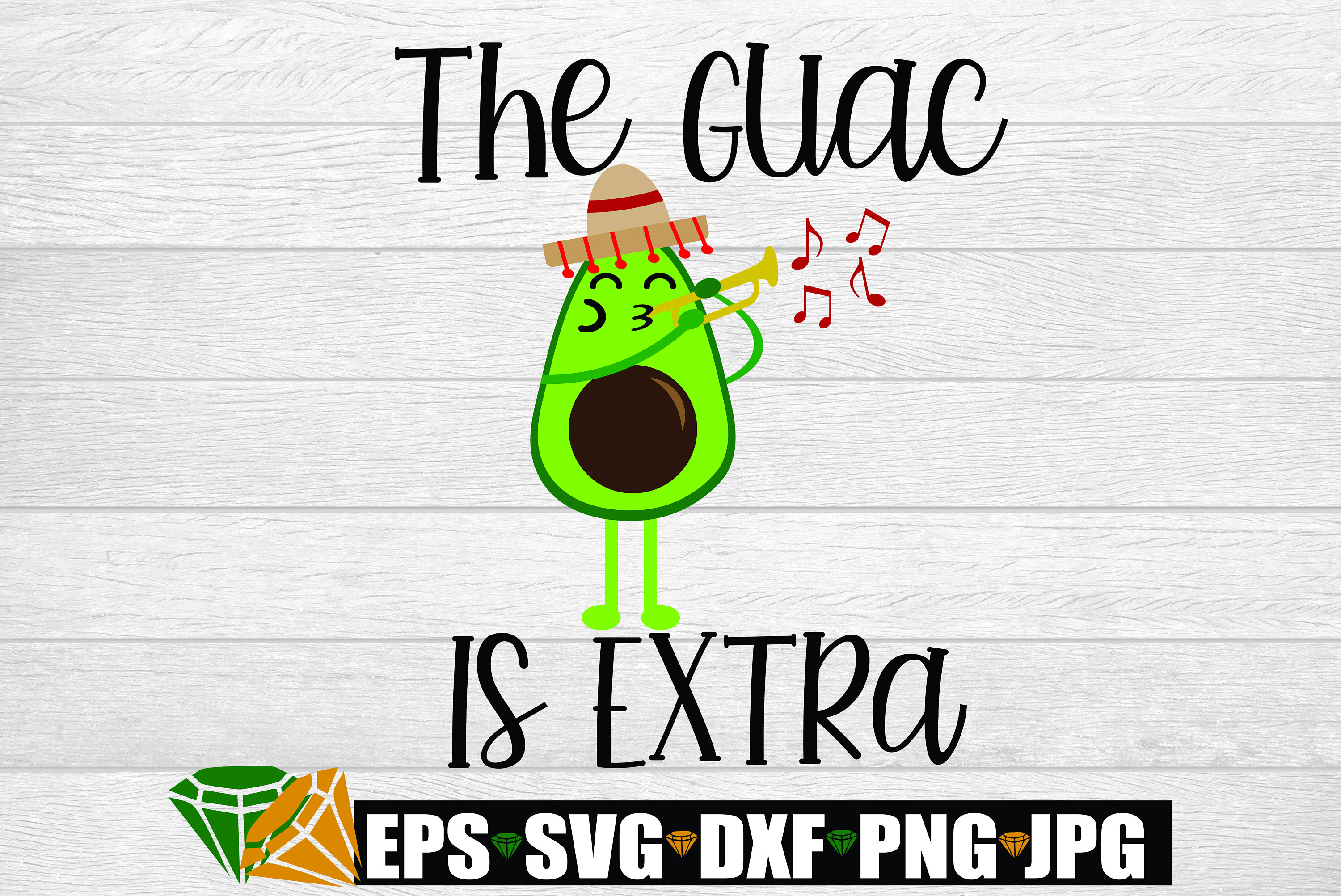 The Guac is Extra. Funny Avocado. Kawaii Avocado. Cute - Etsy