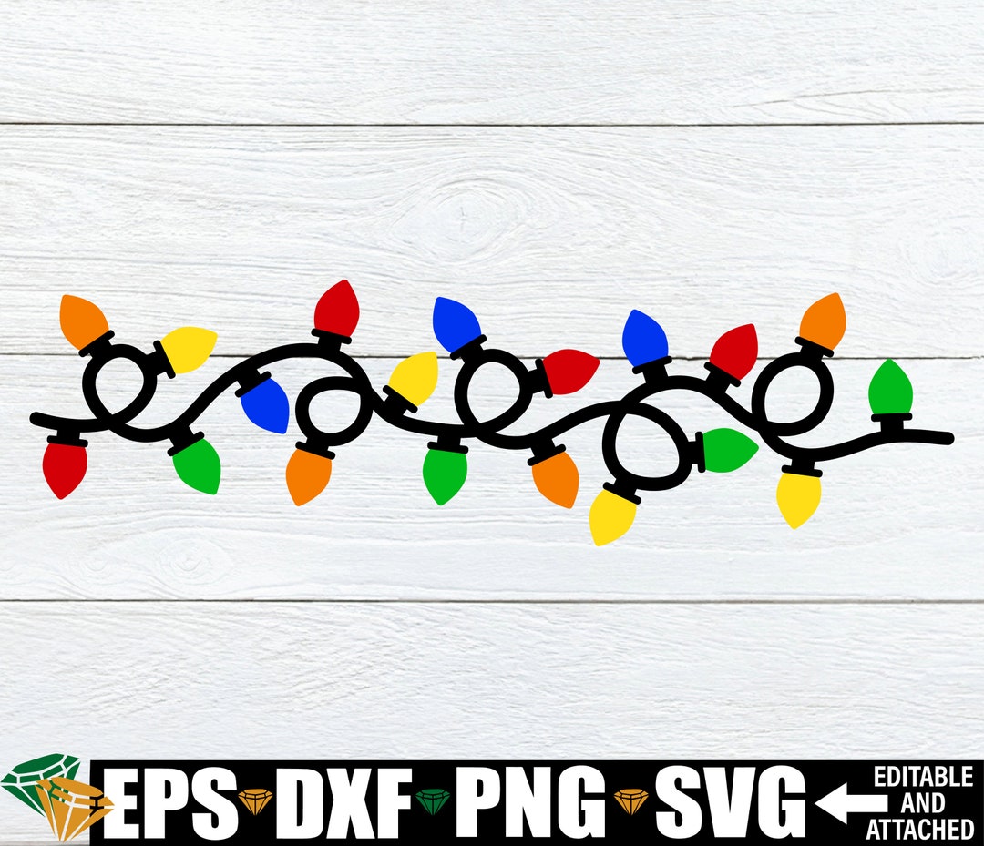 Christmas Lights Svg, String of Christmas Lights Png, Christmas Lights ...