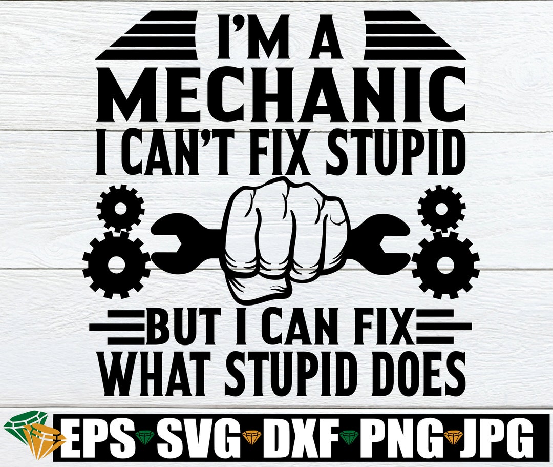 I'm a Mechanic I Can't Fix Stupid but I Can Fix What - Etsy