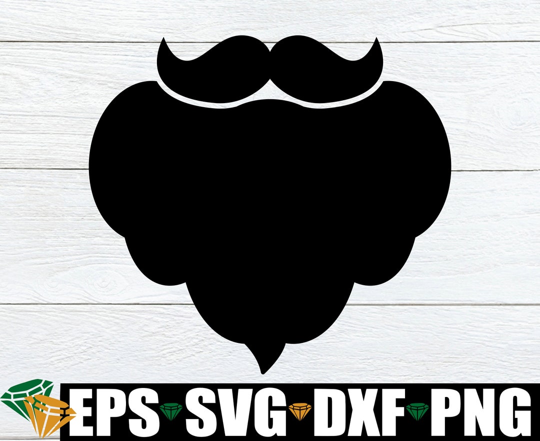 Beard and Mustache Svg, Santa Beard Svg, Beard Cut File, Santa Beard ...