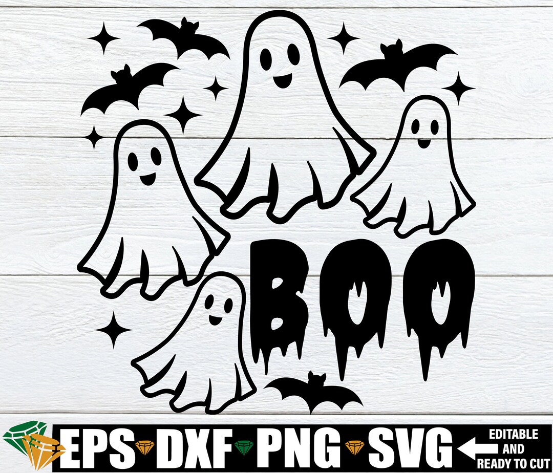 Boo SVG, Halloween Svg, Halloween Digital Download, Ghost Svg, Kids ...