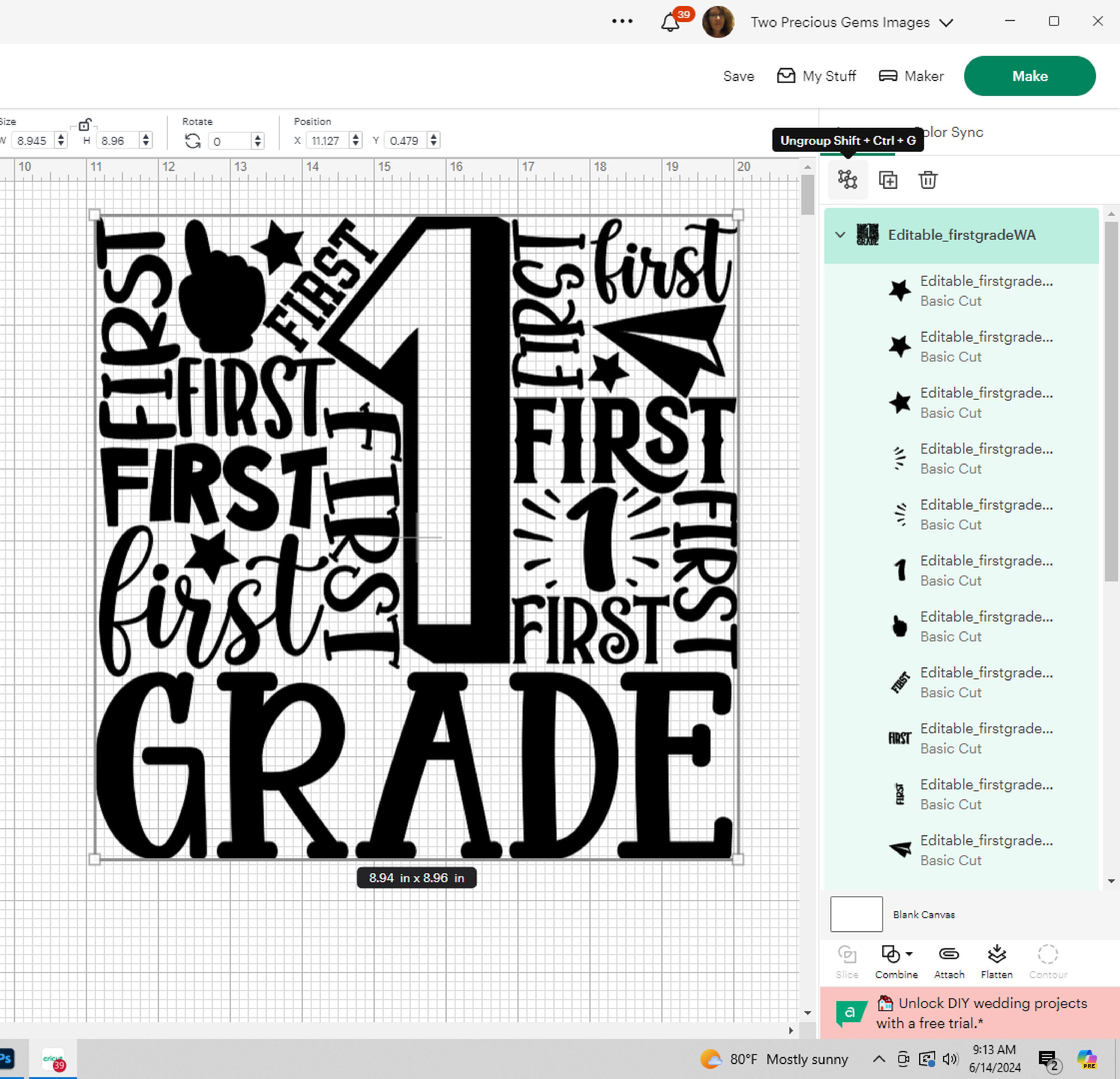 First Grade Svg, First Grade Cut File, Matching First Grade Team ...