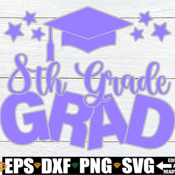 8th Grade Graduation Svg - Etsy Canada