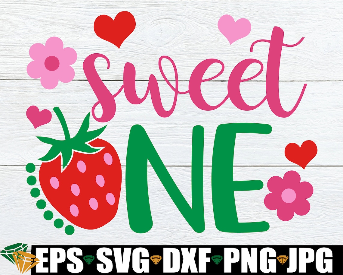 Sweet One Strawberry 1st Birthday Strawberry Theme Birthday - Etsy