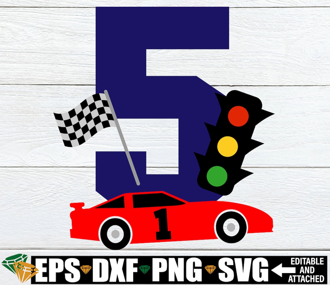 Racing Theme 5th Birthday, Racing Car Themed Birthday, Racing 5th ...