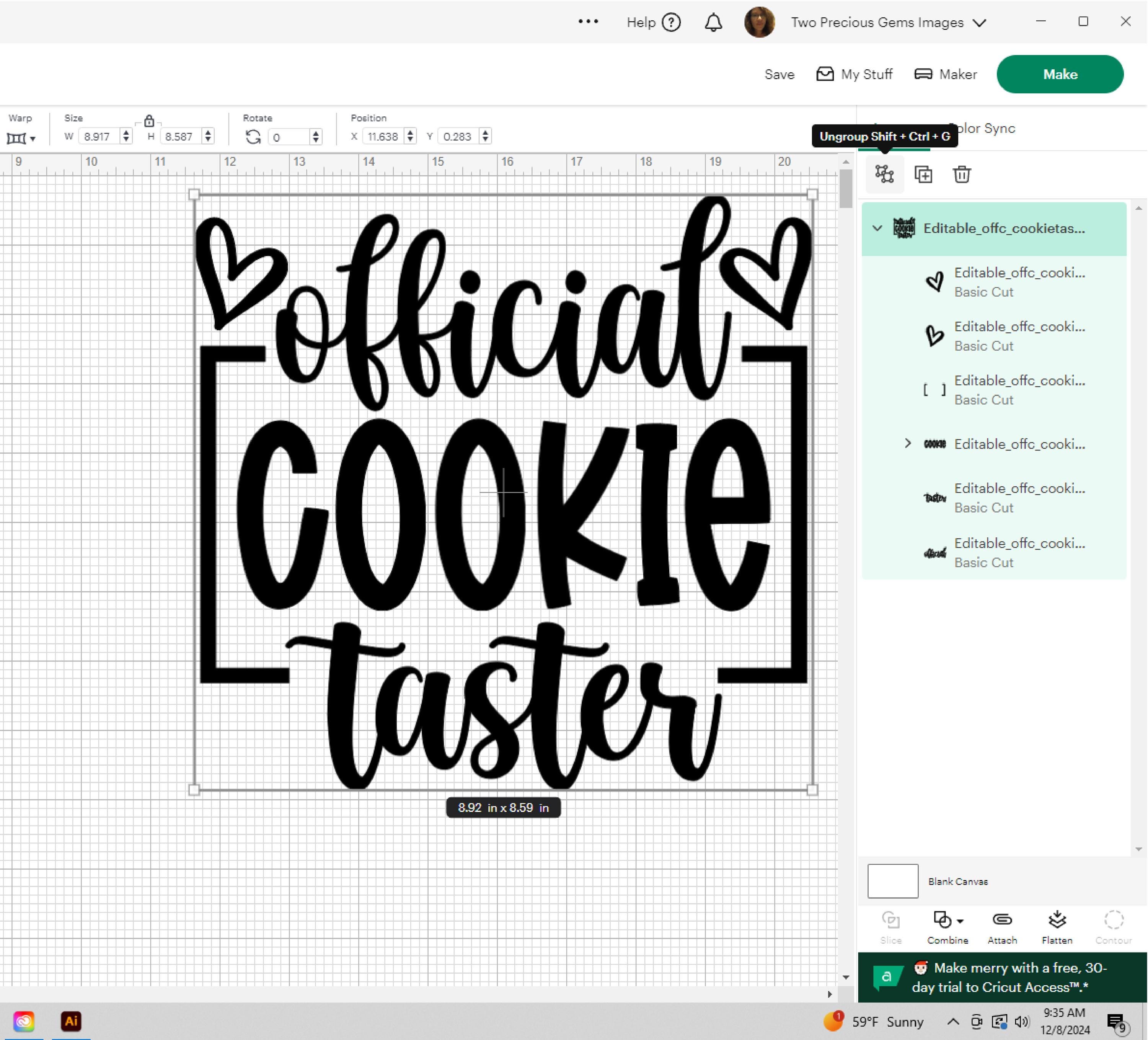 Official Cookie Baker Svg Png, Official Cookie Taster Svg Png ...