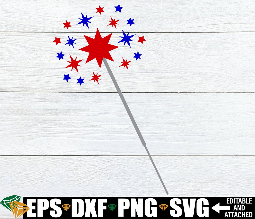 Sparkler SVG, 4th of July Clip Art, Sparkler Clipart, 4th of July Svg ...