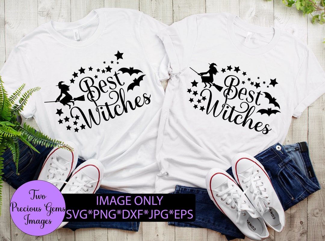 Best Witches. Best Friend Matching Halloween. Digital Image. Besties ...