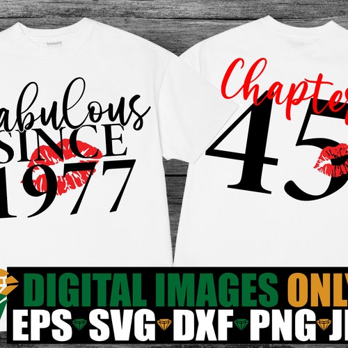 45 and Fabulous SVG 45th Birthday SVG 45th Birthday SVG - Etsy