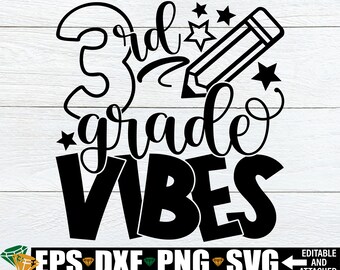 Third Grade SVG-PNG, Third Grade Shirt Svg, 3rd Grade Svg, Third Grade ...