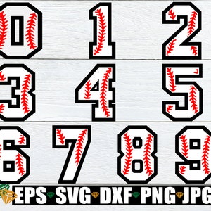 Baseball Numbers. Baseball Themed Numbers. Numbers That Look - Etsy