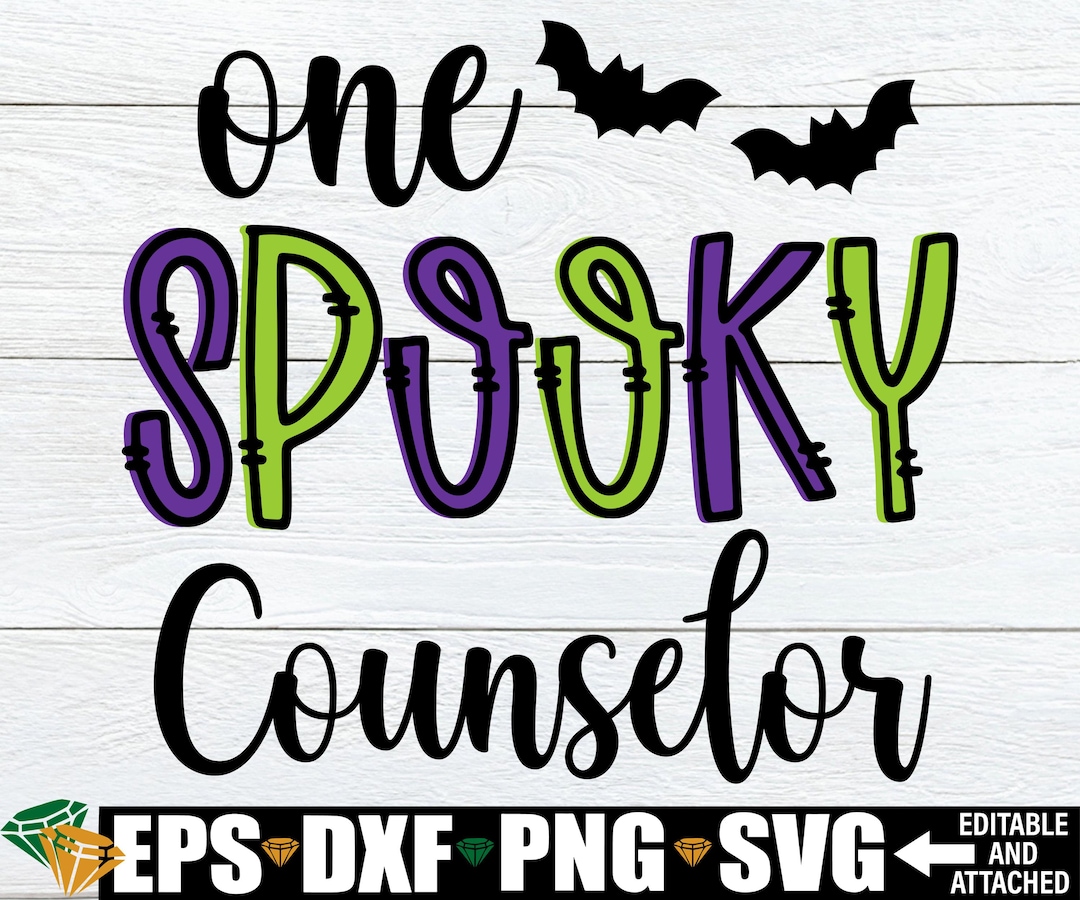 One Spooky Counselor Svg Png, School Counselor Halloween Shirt Svg Png ...