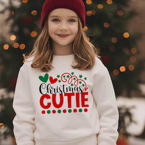 Christmas Cutie Svg Png, Girls Christmas Shirt Svg Png, Girls Christmas ...