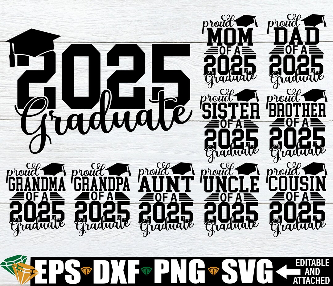 2025 Graduation Family SVG, Family Graduation, Graduation Support Svg ...