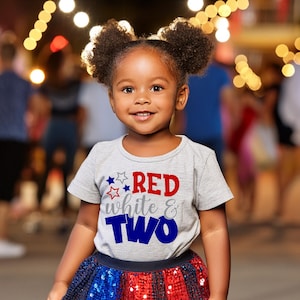 Red White and Two Svg, 4th of July 2nd Birthday Shirt Svg, 4th of July ...