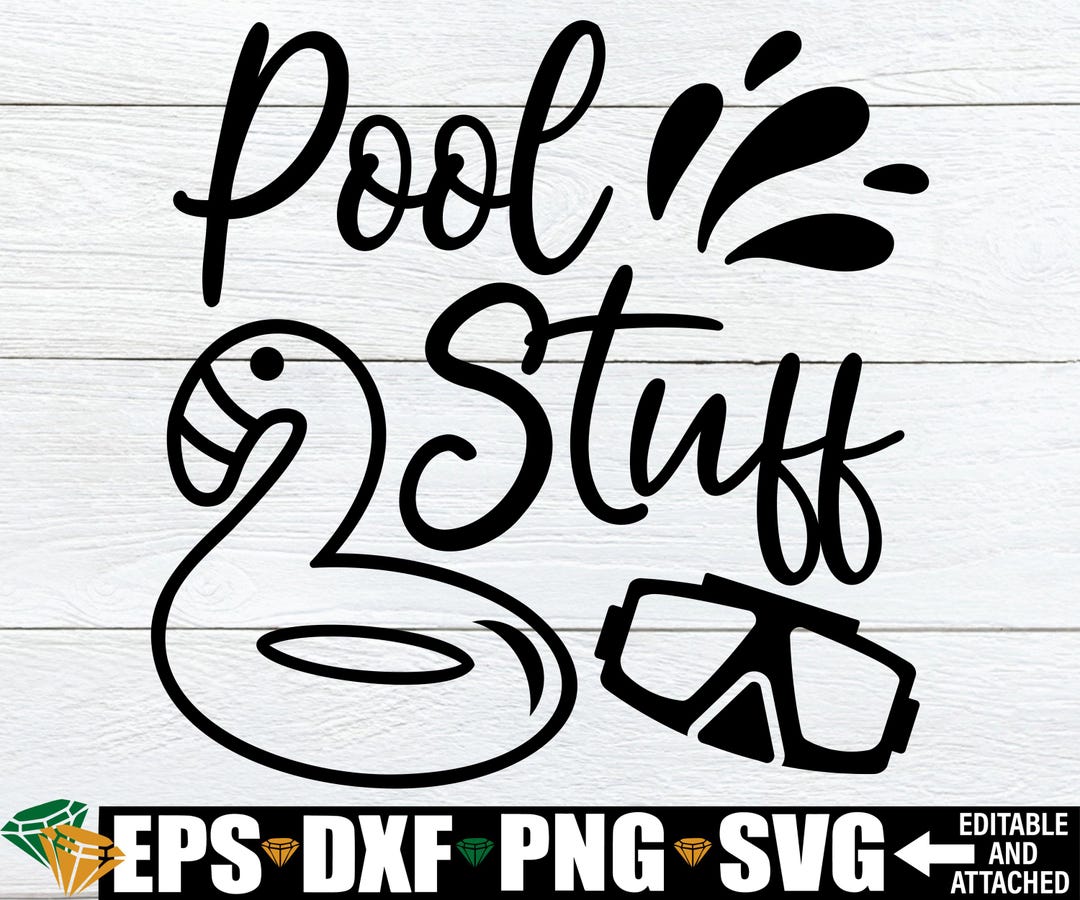 Pool Stuff, Pool Bag Svg, Pool Toy Tote SVG, Pool Toy Storage Svg ...