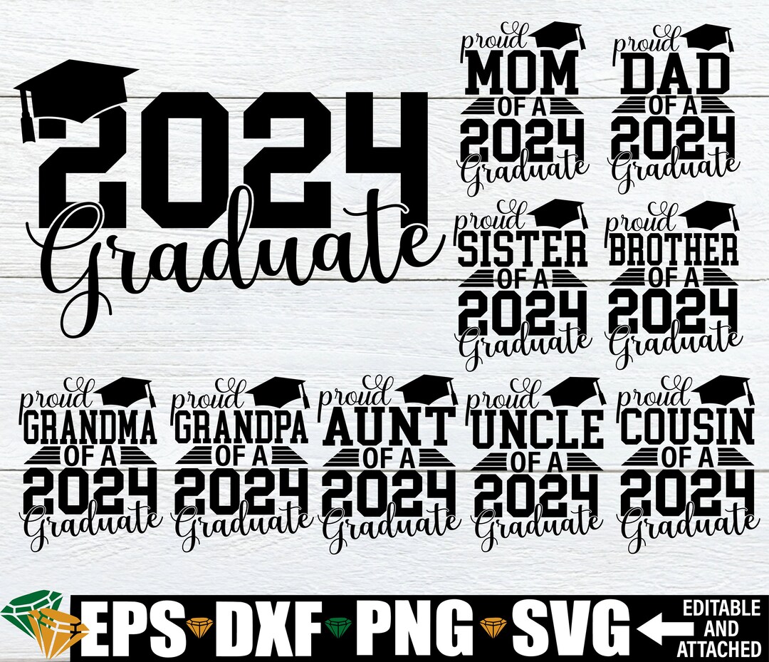 2024 Graduation Family SVG, Family Graduation, Graduation Support Svg ...