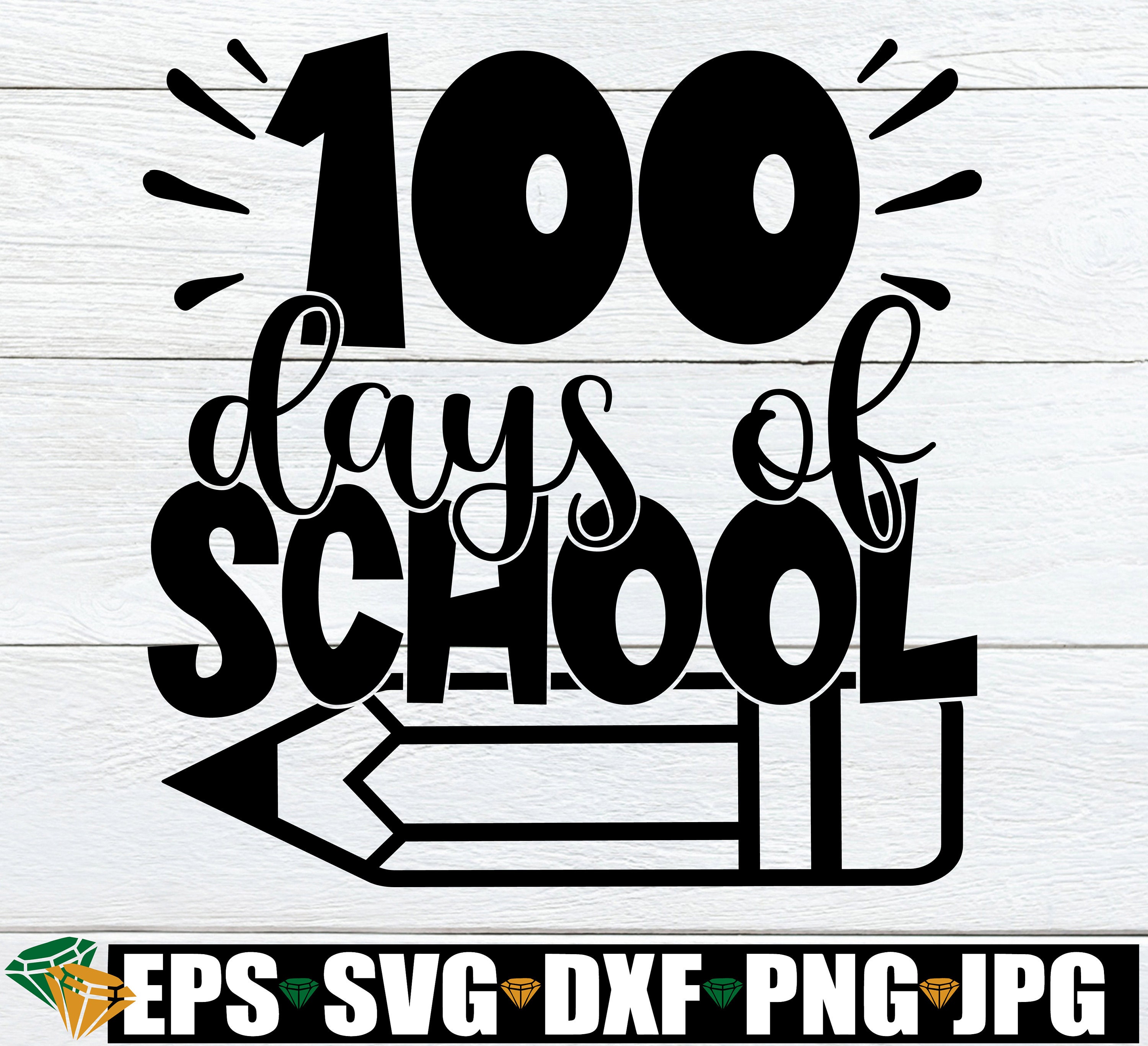 100 Days of School Teacher 100th Day of School Svg 100 Days - Etsy