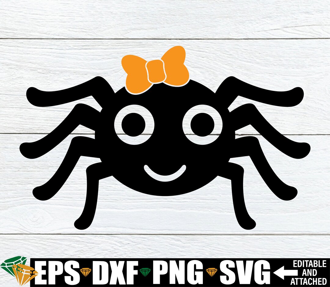 Girl Spider Svg, Spider With A Bow Svg, Girl Halloween Svg, Halloween ...