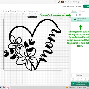 Mom Heart Svg, Mom Heart With Flowers SVG, Mother's Day Svg, SVG for ...