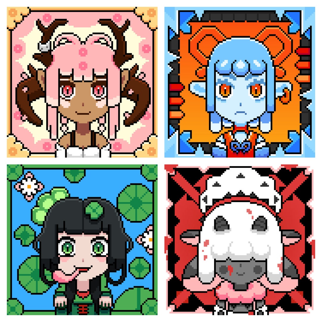 Custom Pixel Art Character Portraits Commission Game Portrait - Etsy