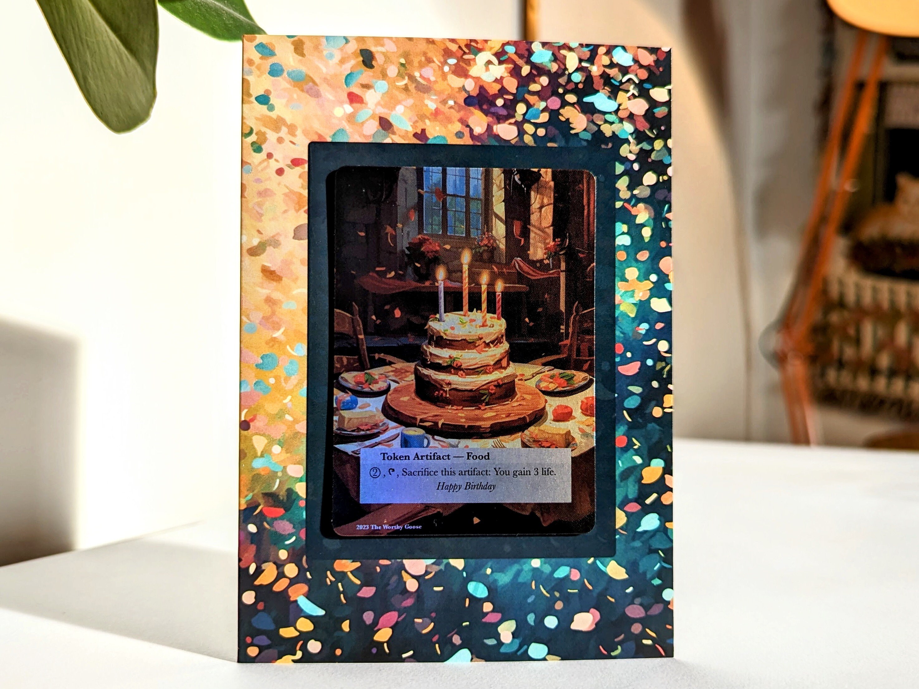 MTG Birthday Card/gift Food Token - Etsy
