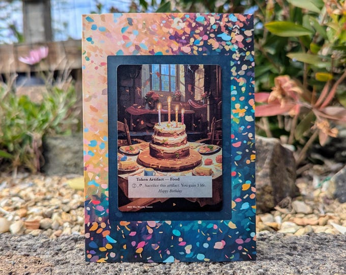 MTG Birthday Card & Magic the Gathering Gift - Food Token for MTG ...