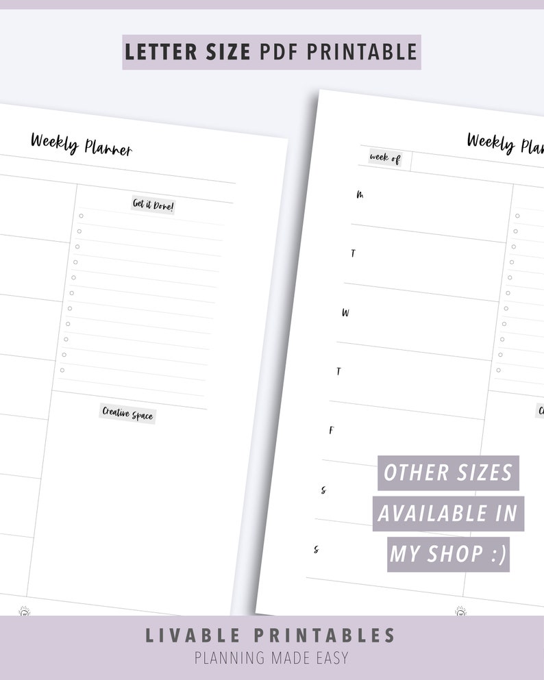 Weekly Planner Printable 2020 Weekly to Do List - Etsy