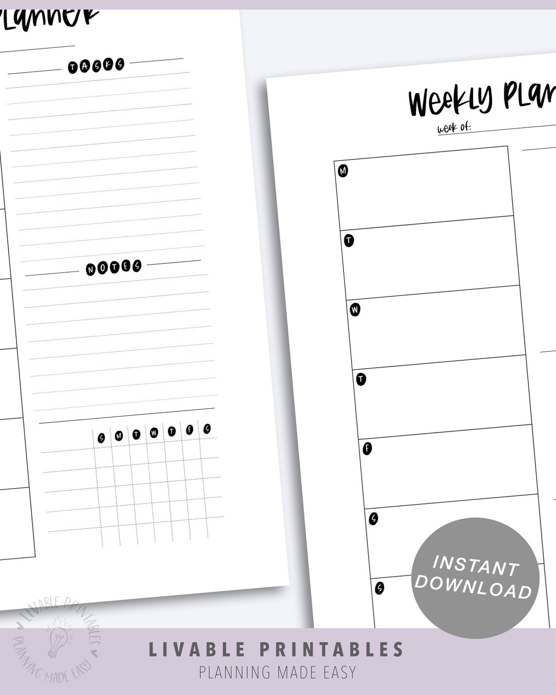 2020 Weekly Planner Weekly Planner Printable - Etsy