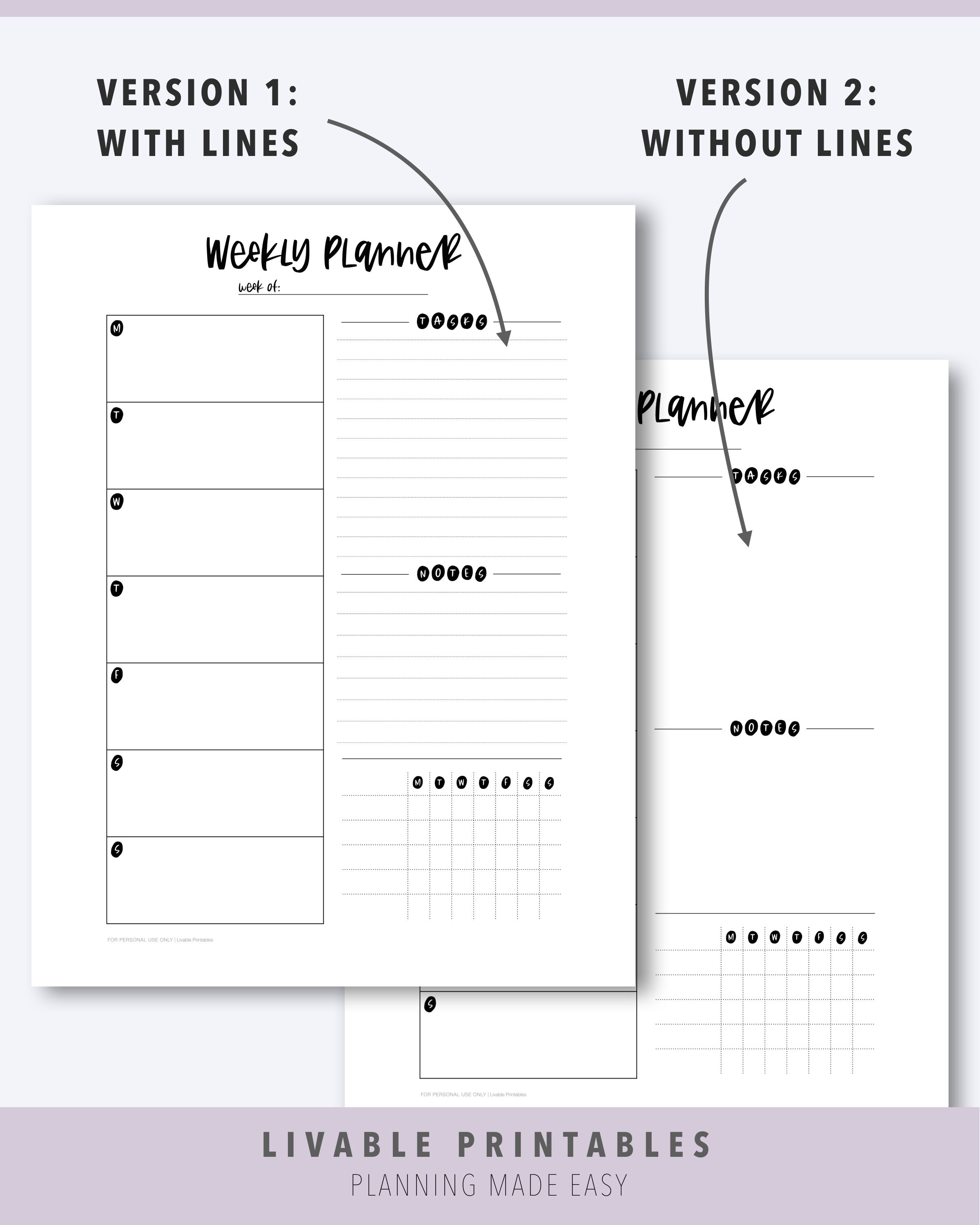 2020 Weekly Planner | Weekly Planner Printable - Etsy