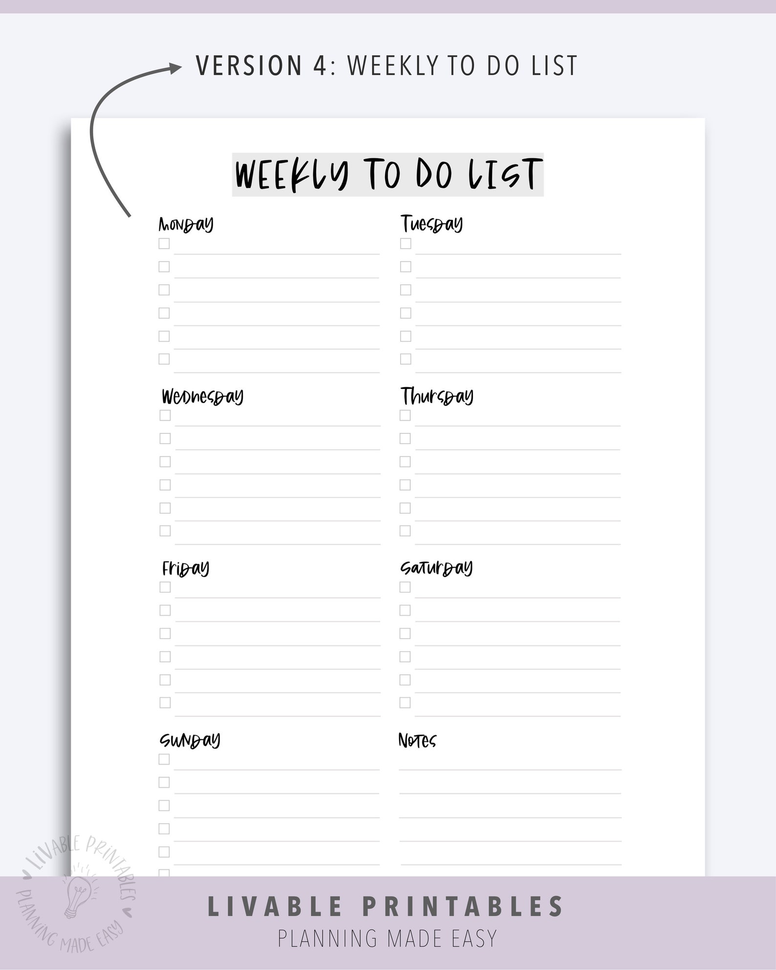 To Do List to Do List Printable | Etsy